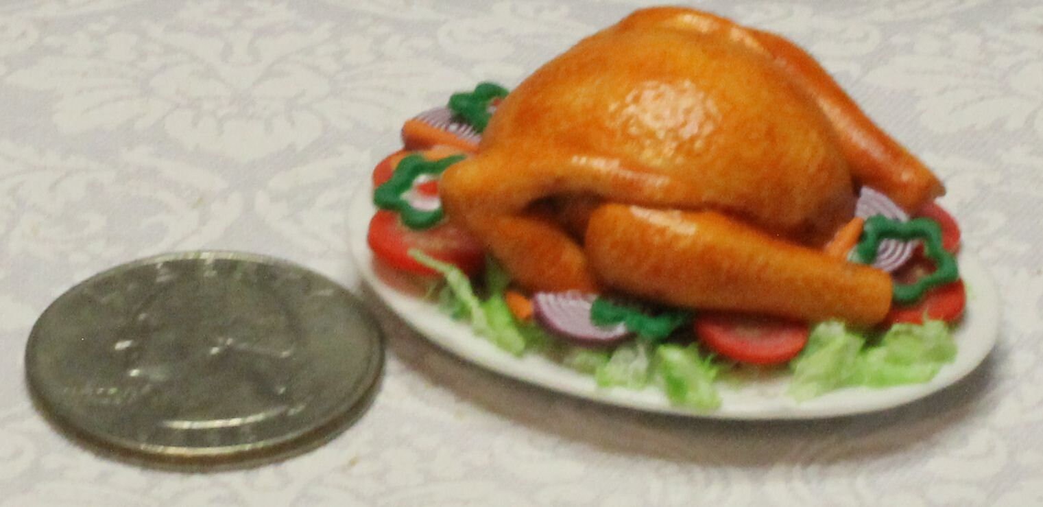 Roasted Turkey With Vegetable Garnish; 1:12 Scale; One Inch Scale ...