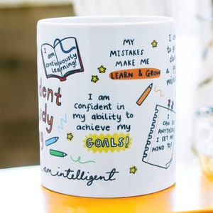 Motivational STUDY Mug | Back to School | College Student Gift ...