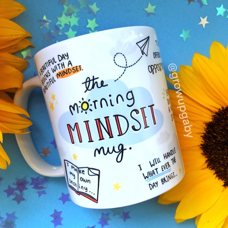 The Morning MINDSET Mug Mental Health Law of Attraction - Etsy