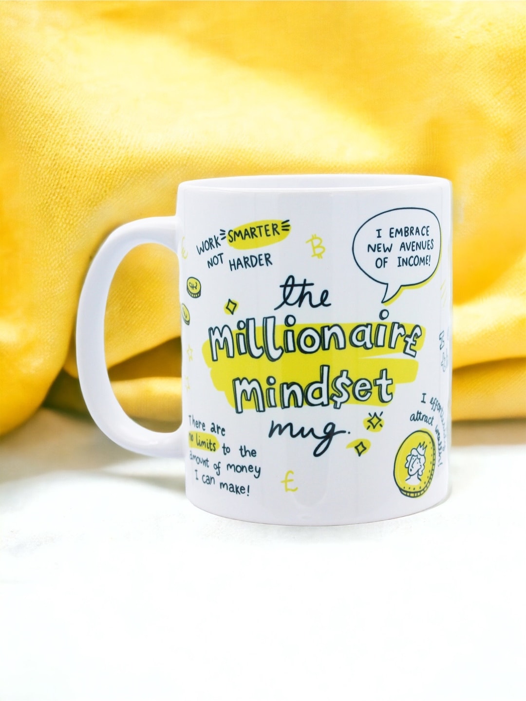 The MILLIONAIRE MINDSET Mug. Mental Health, Law of Attraction, Self ...