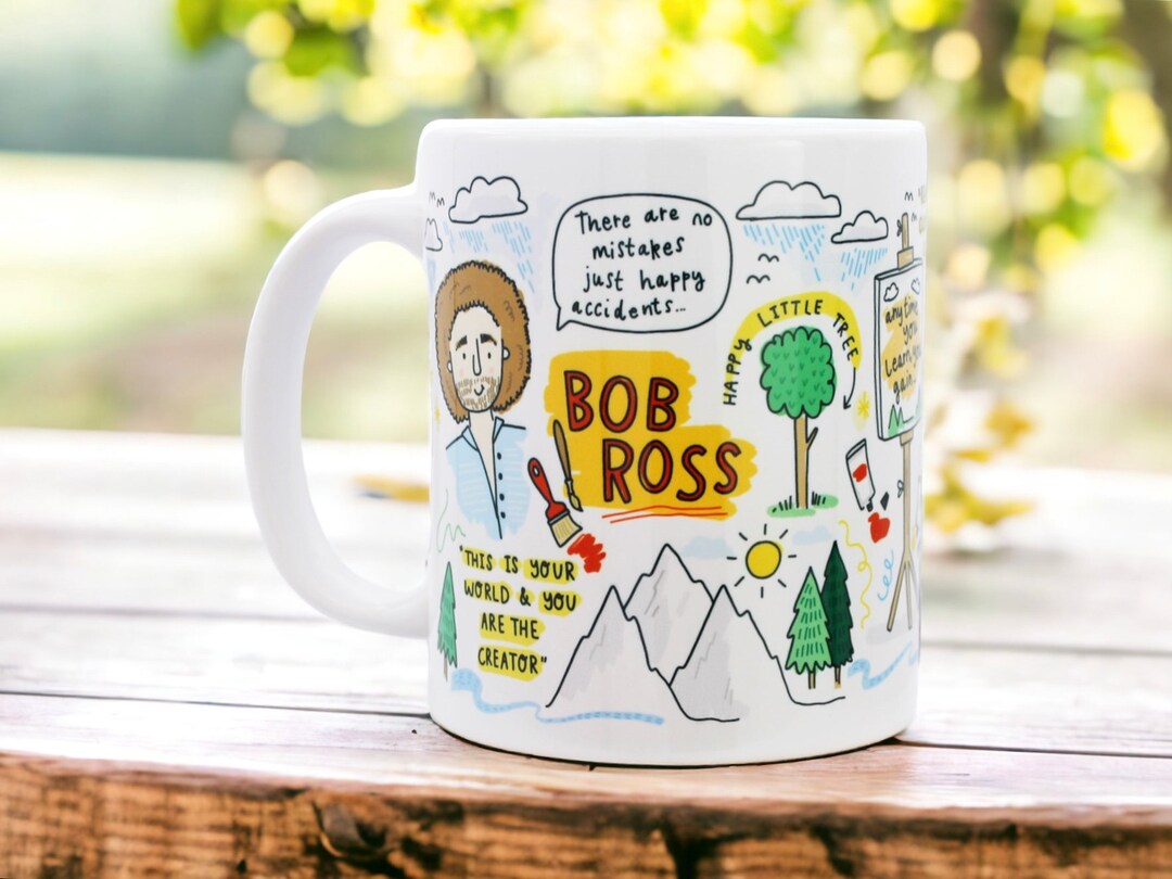 BOB ROSS MUG - Creative Gift, Artist Gift, Art Teacher Gift, Graphic ...