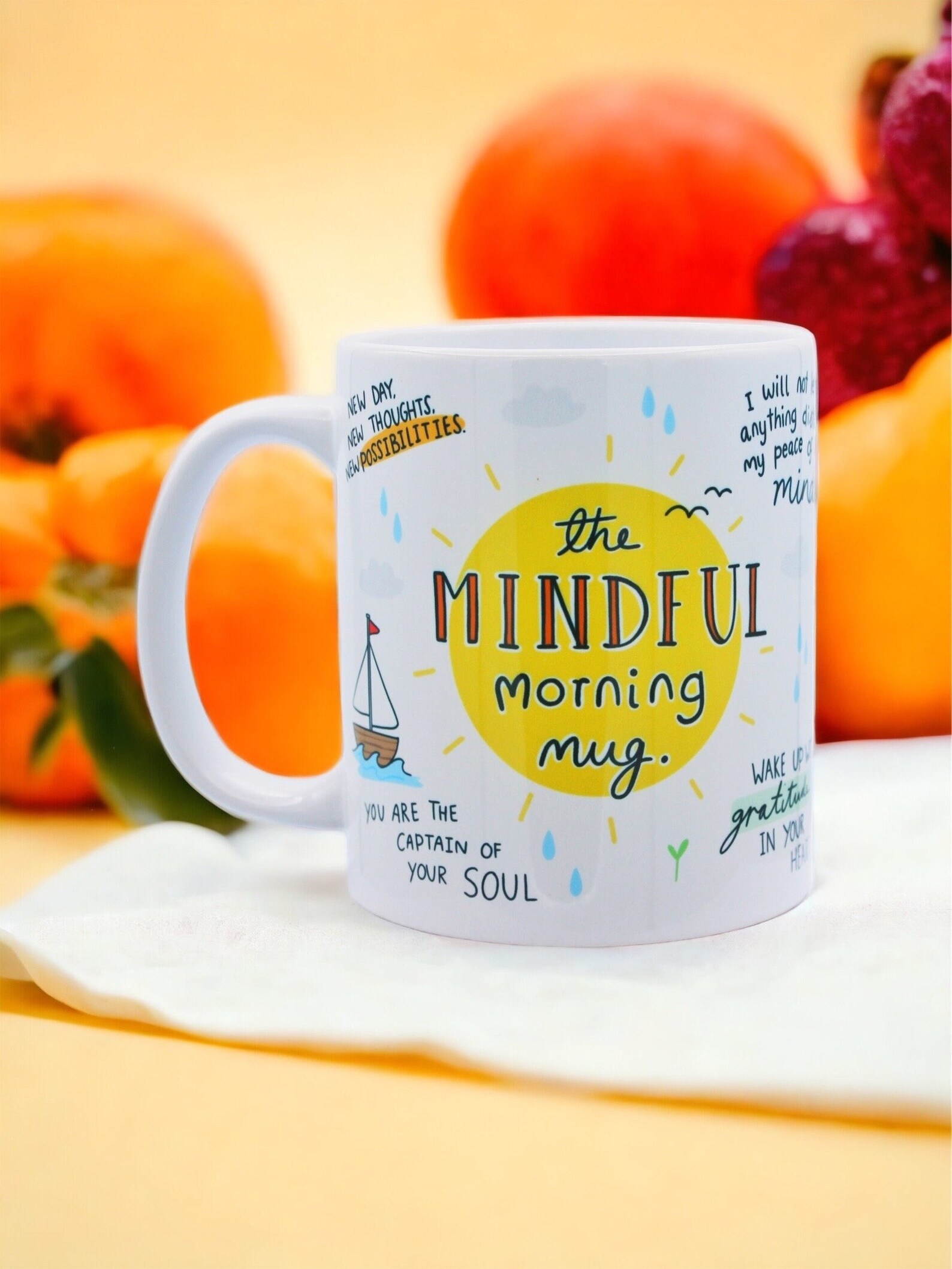 The MINDFUL Morning Mug Mindfulness Gift Law of Attraction Motivational ...