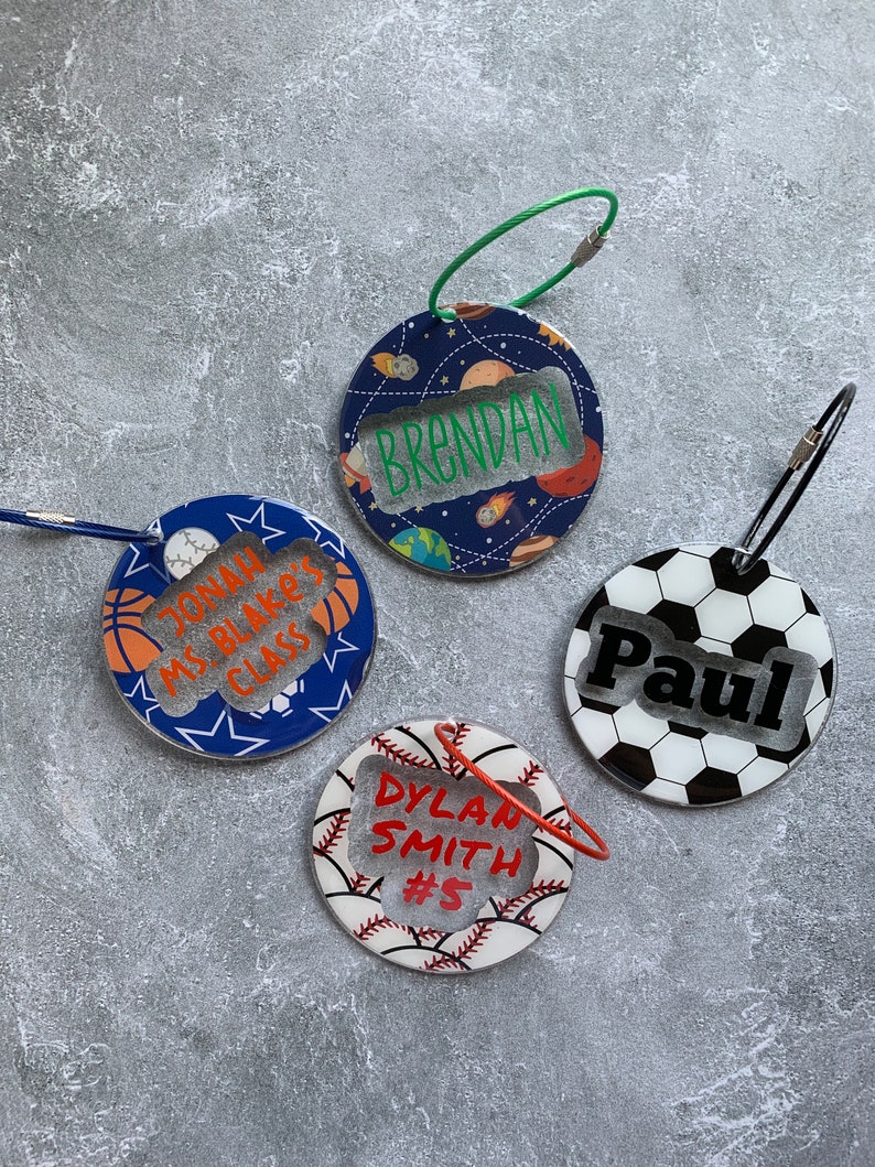 Bag Tag for Kids Sports Bag Tag Backpack Name Tag - Etsy