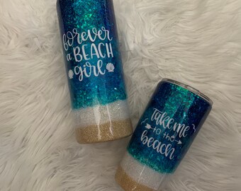 Beach Glitter Tumbler - Etsy