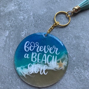 Beach Keychain | Ocean Theme Keychain | Beach Lover Gift | Custom ...