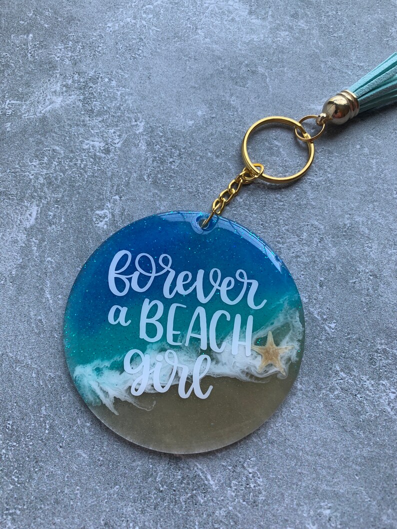 Beach Keychain Ocean Theme Keychain Beach Lover Gift - Etsy