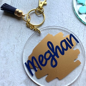 Personalized Acrylic Keychain | Paint Splash Keychain | Brush Stroke ...