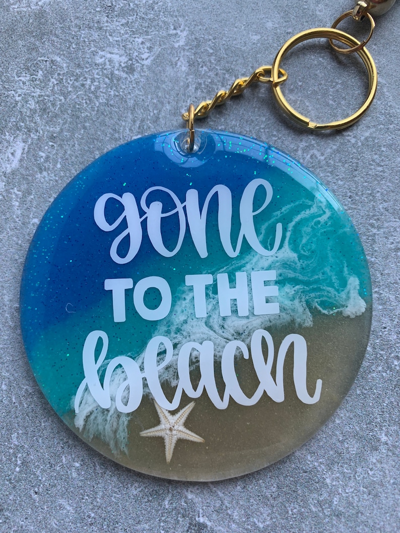 Beach Keychain Ocean Theme Keychain Beach Lover Gift - Etsy