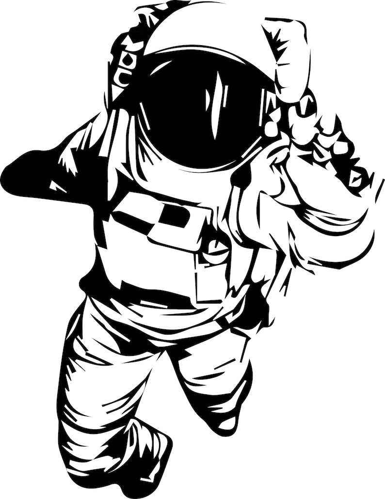Astronaut Svg Space Svg Astronaut Clipart Astronaut Files Etsy