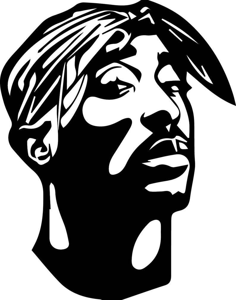 2PAC SVG Cutting Files Tupac Digital Clip Art Tupac Shakur | Etsy