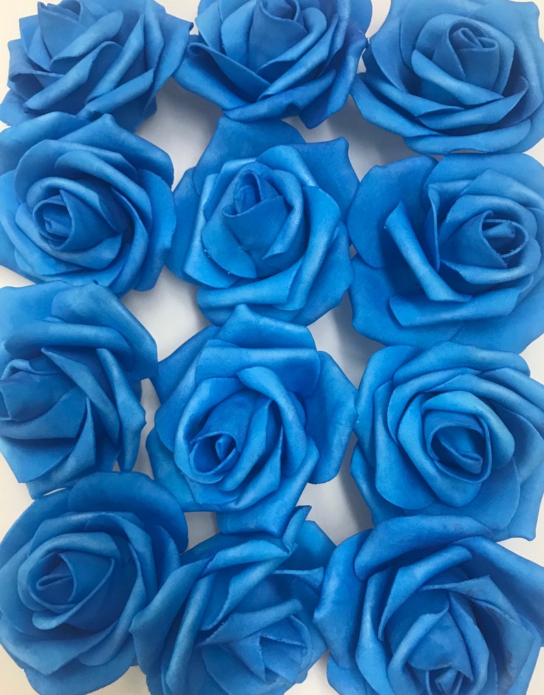 12pcs Foam Roses Artificial Colorful Rose Flower Head | Etsy