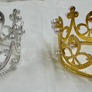 6 Pieces Metal Crown, Gold Metal Crown for Decoration, Crown for ...