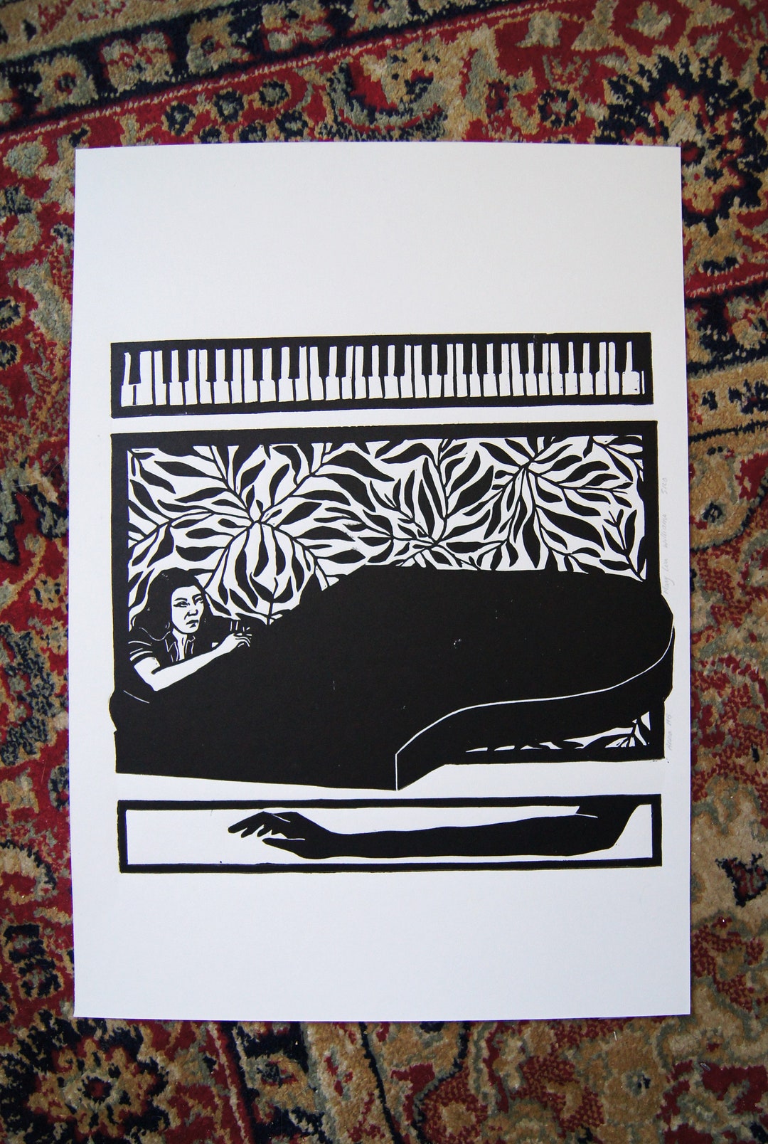 Mary Lou Williams Linocut, Hand Printed. Linocut Hand-printed Active ...