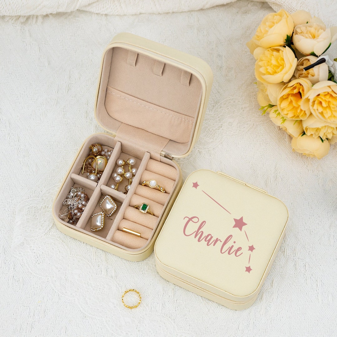 Personalized Leather Jewelry Box,constellation Jewelry Box,birthday ...