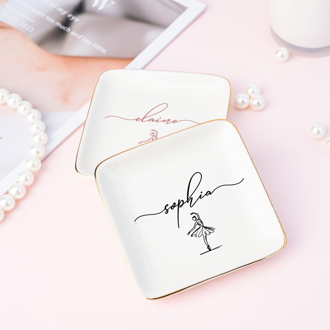 Custom Dance Teacher Jewelry Dish,personalised Ballet Ring Dish,trinket ...