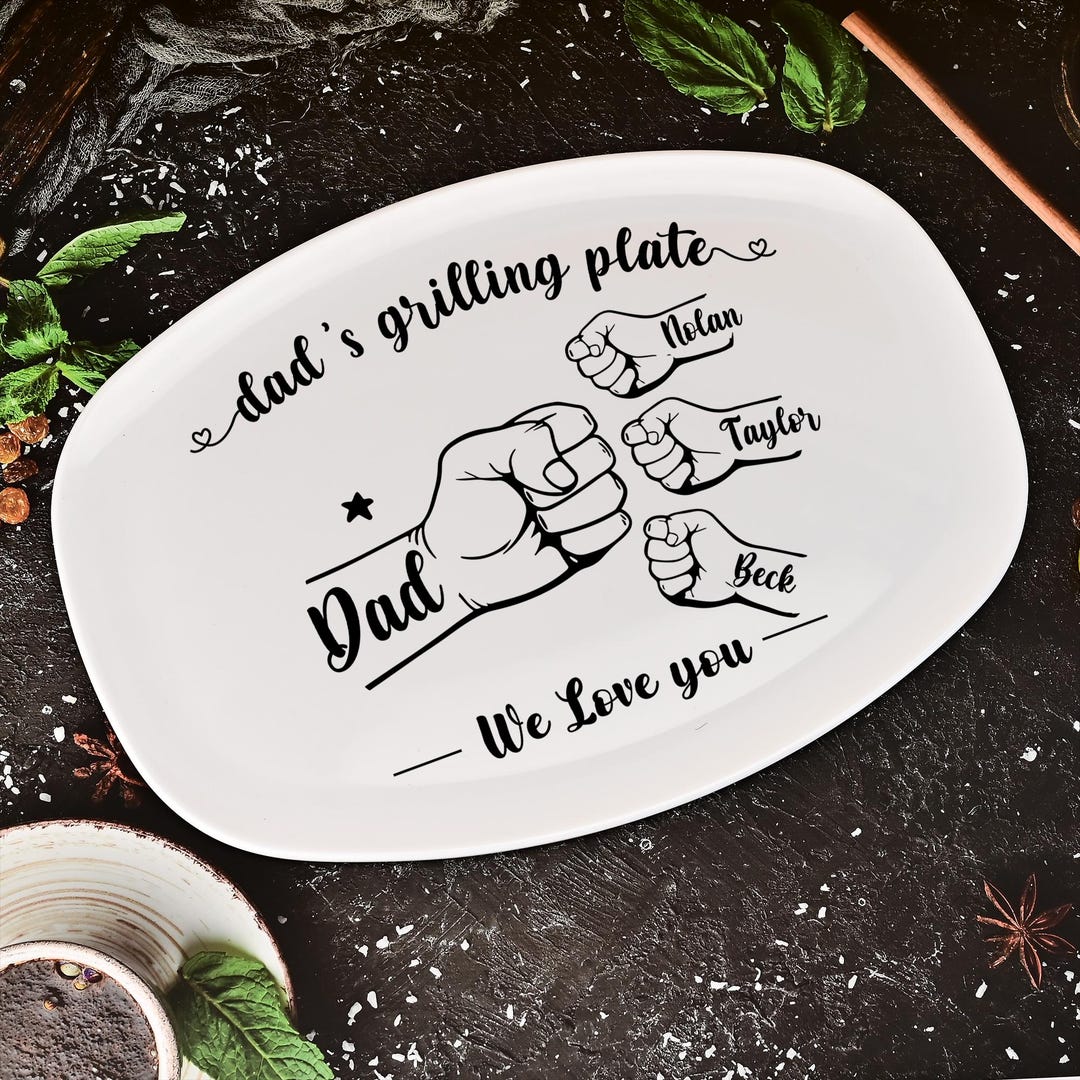 Personalized Daddy Grilling Platter, Father's Day Gift for Dad, Grandpa ...