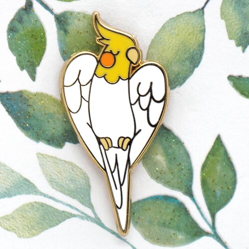 Heart Wings Cockatiel female Hard Enamel Pin - Etsy