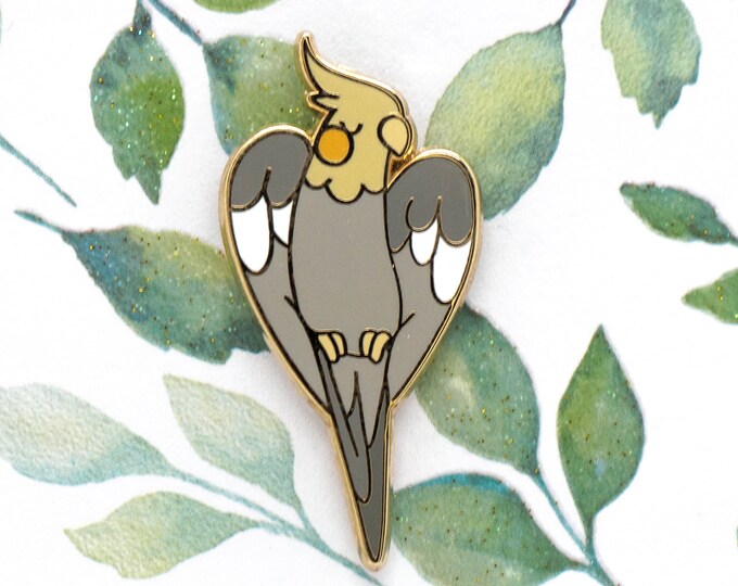 Heart Wings Cockatiel female Hard Enamel Pin - Etsy
