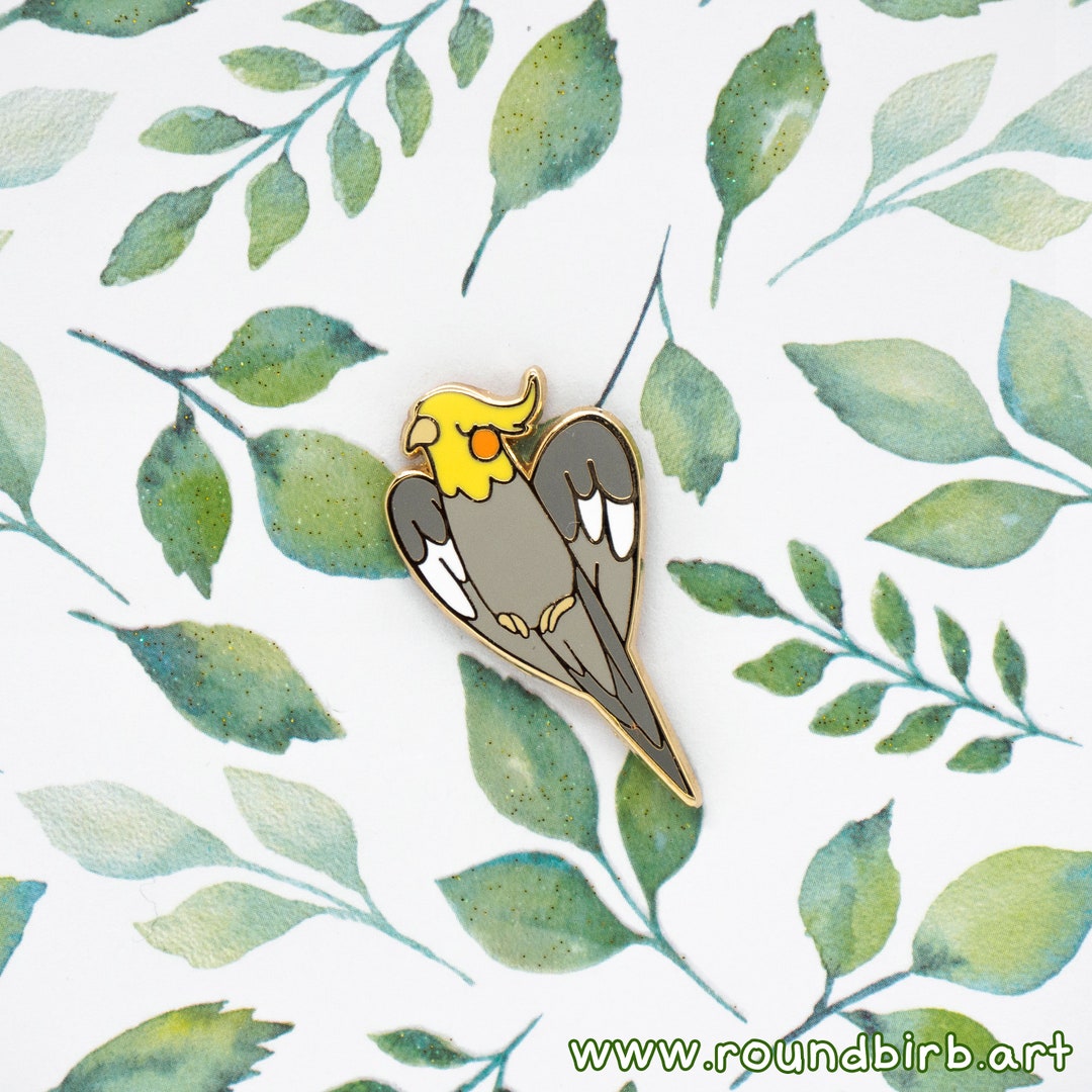 Heart Wings Cockatiel male Hard Enamel Pin - Etsy Australia