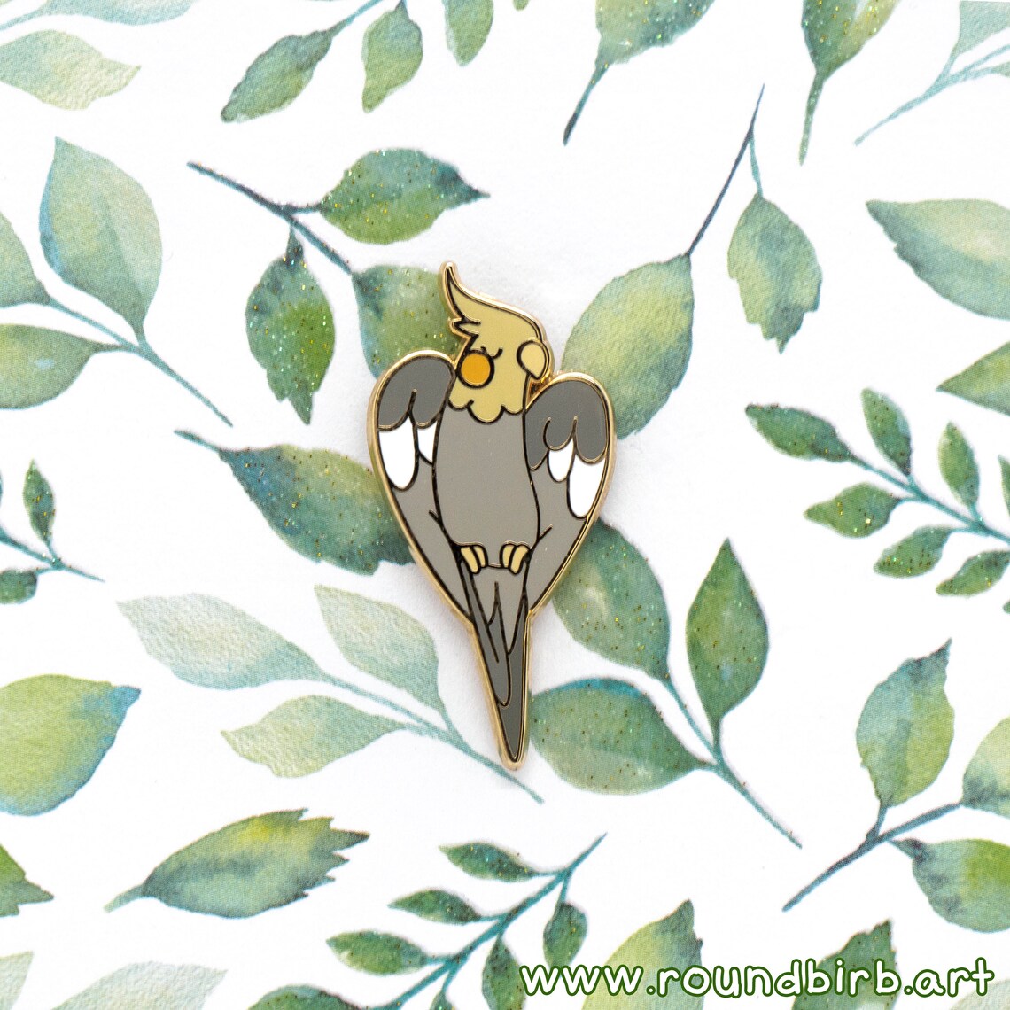 Heart Wings Cockatiel female Hard Enamel Pin | Etsy