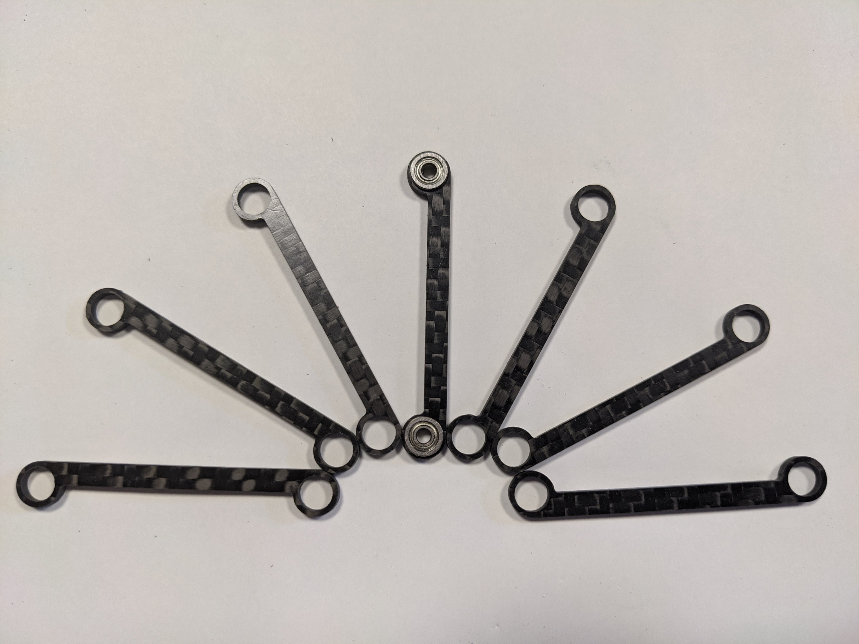 CNC Cut Carbon Fiber drag link with pressed in bearing With Hardware ...