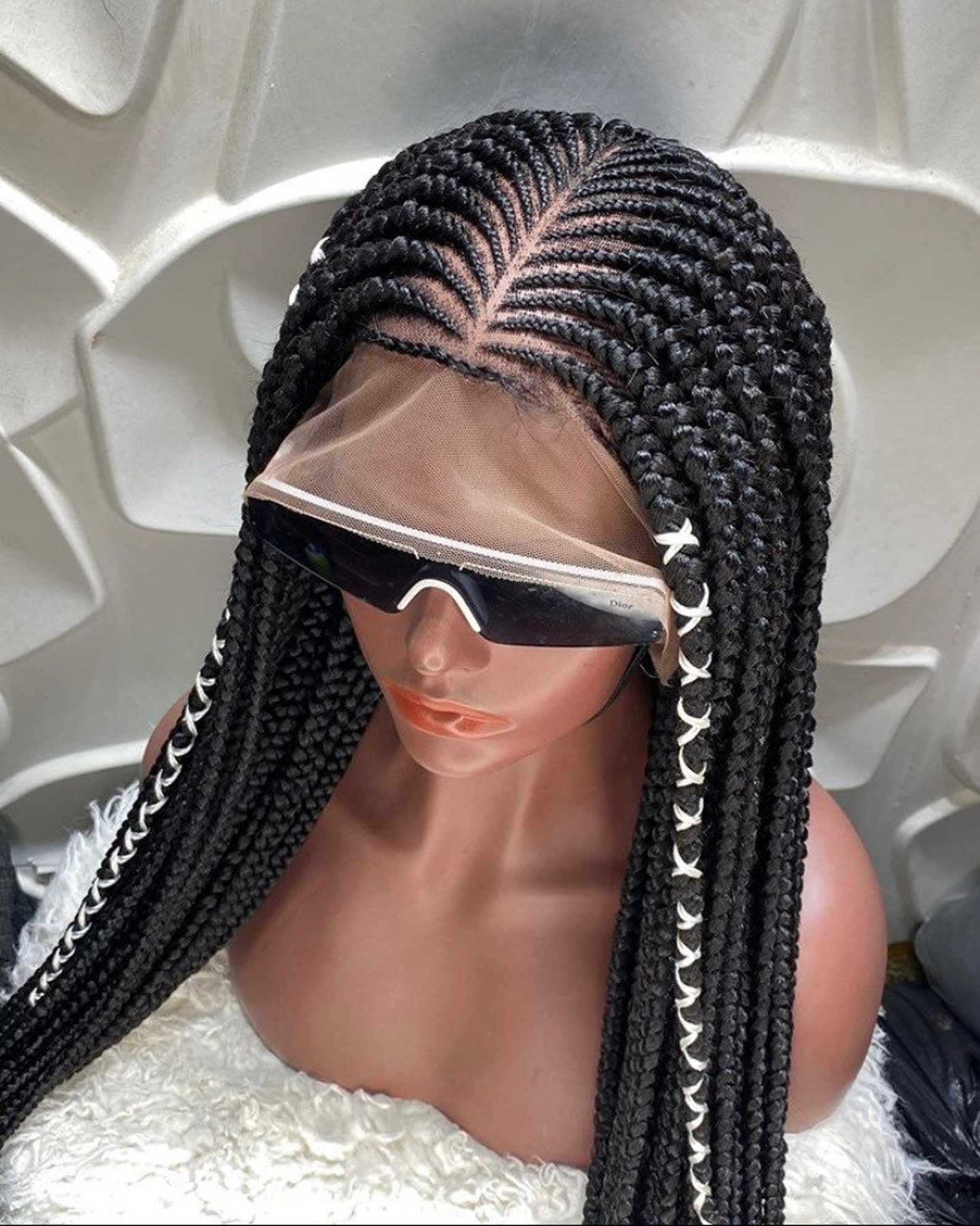 Full Lace Cornrow Corn Row Braided Wigs Full Lace Braids Etsy