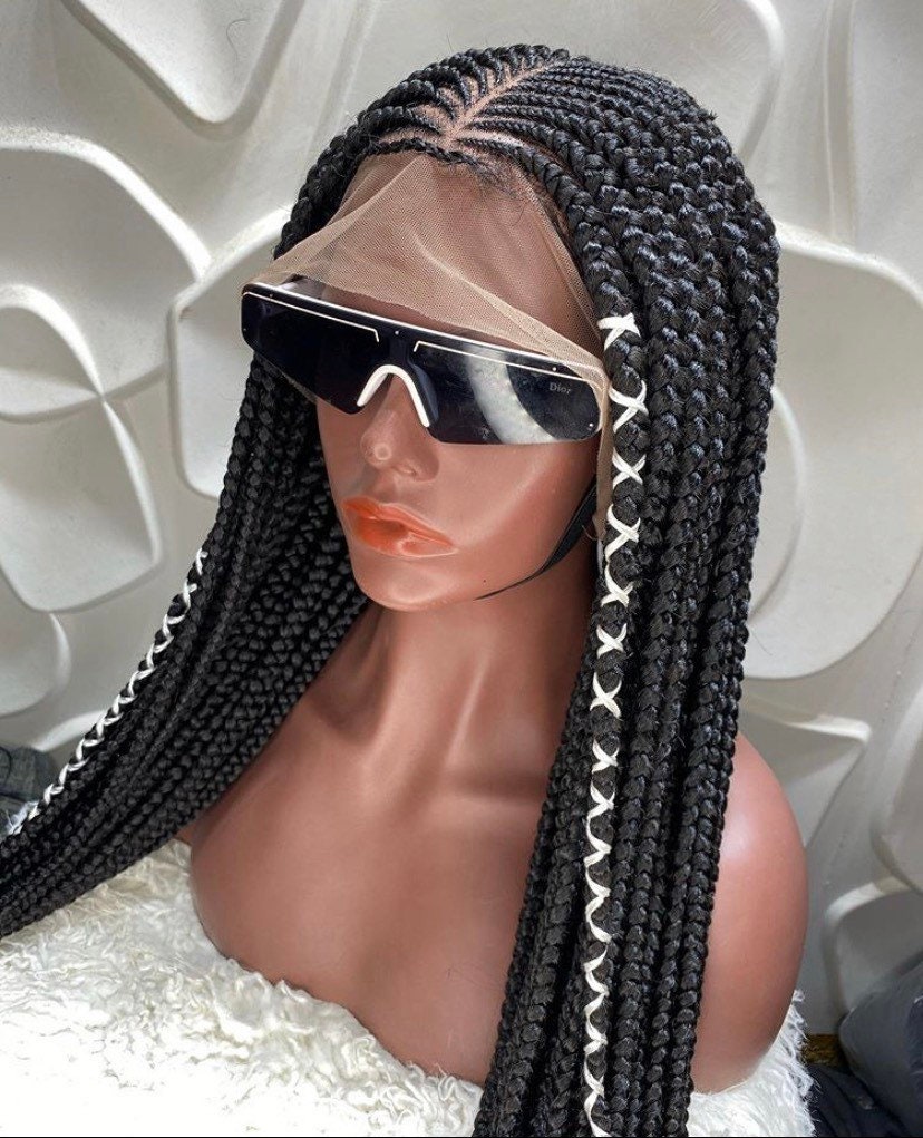 Full lace cornrow /Corn Row Braided wigs/full lace braids | Etsy