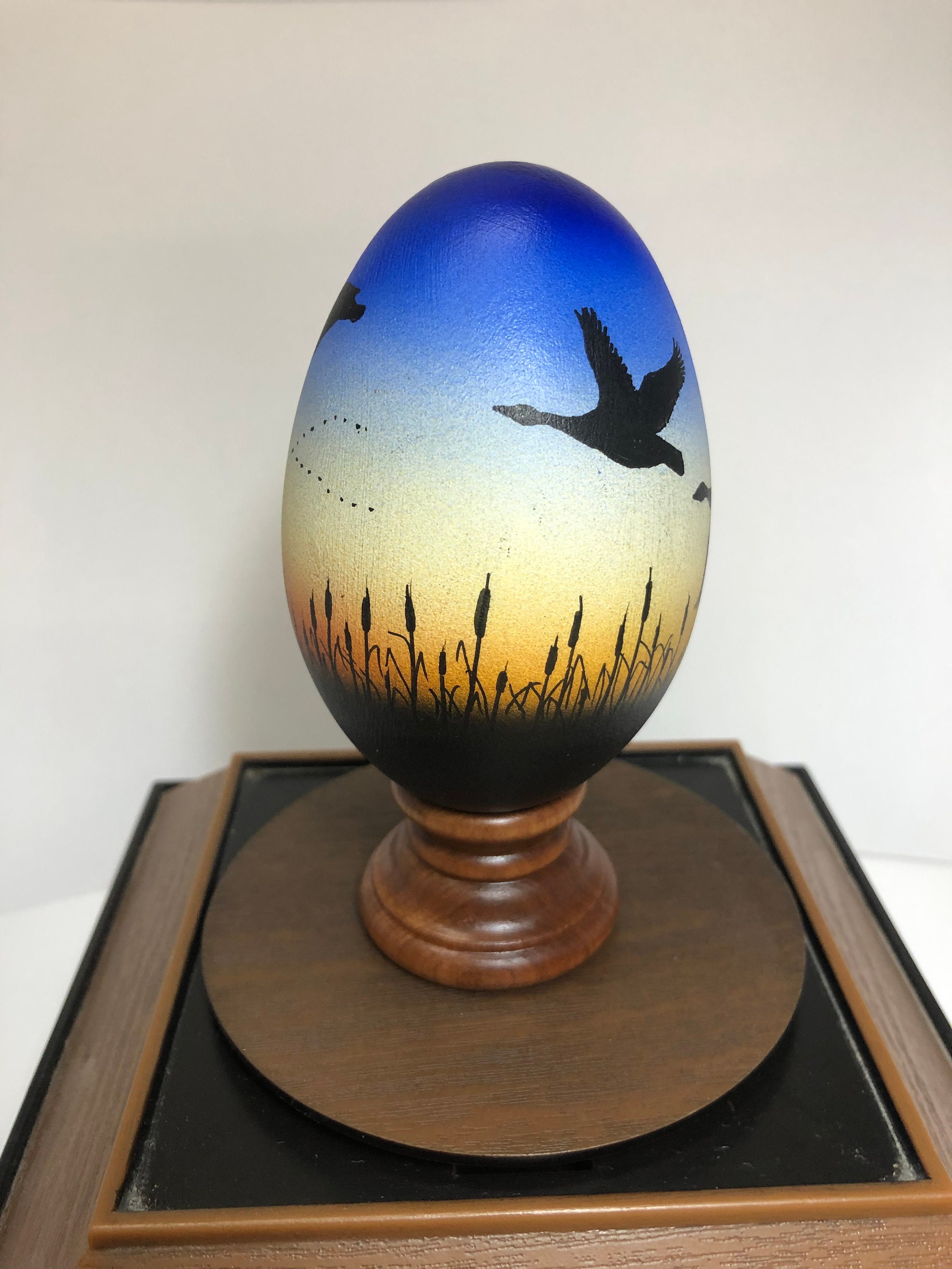 Flying Geese Silhouette, Hand Painted Goose Egg. - Etsy