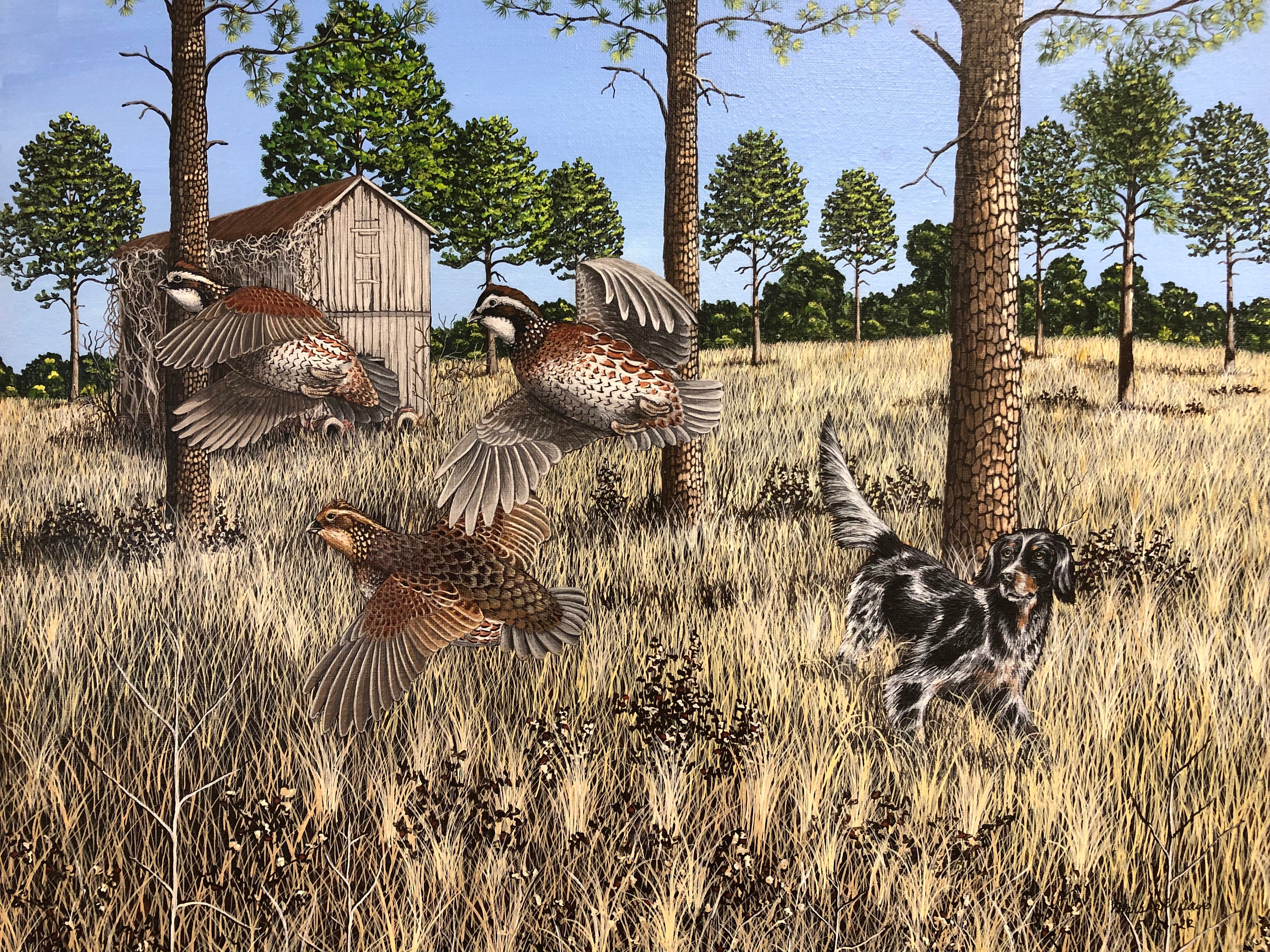 Quail Hunting Art Texas Artist: Herb Booth | Vogt Auction