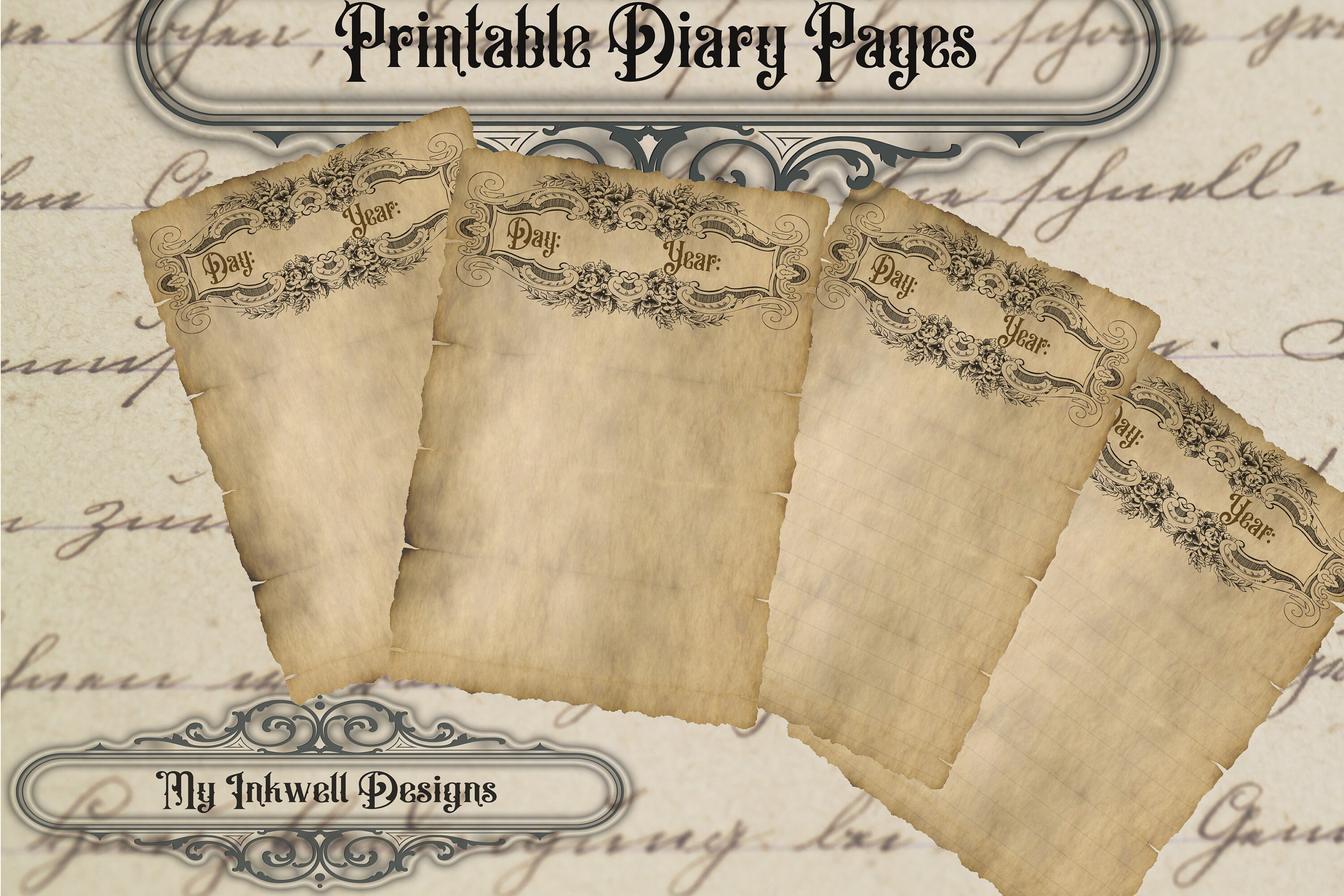 Vintage Printable Writing Paper Printable Stationary 2 | Etsy
