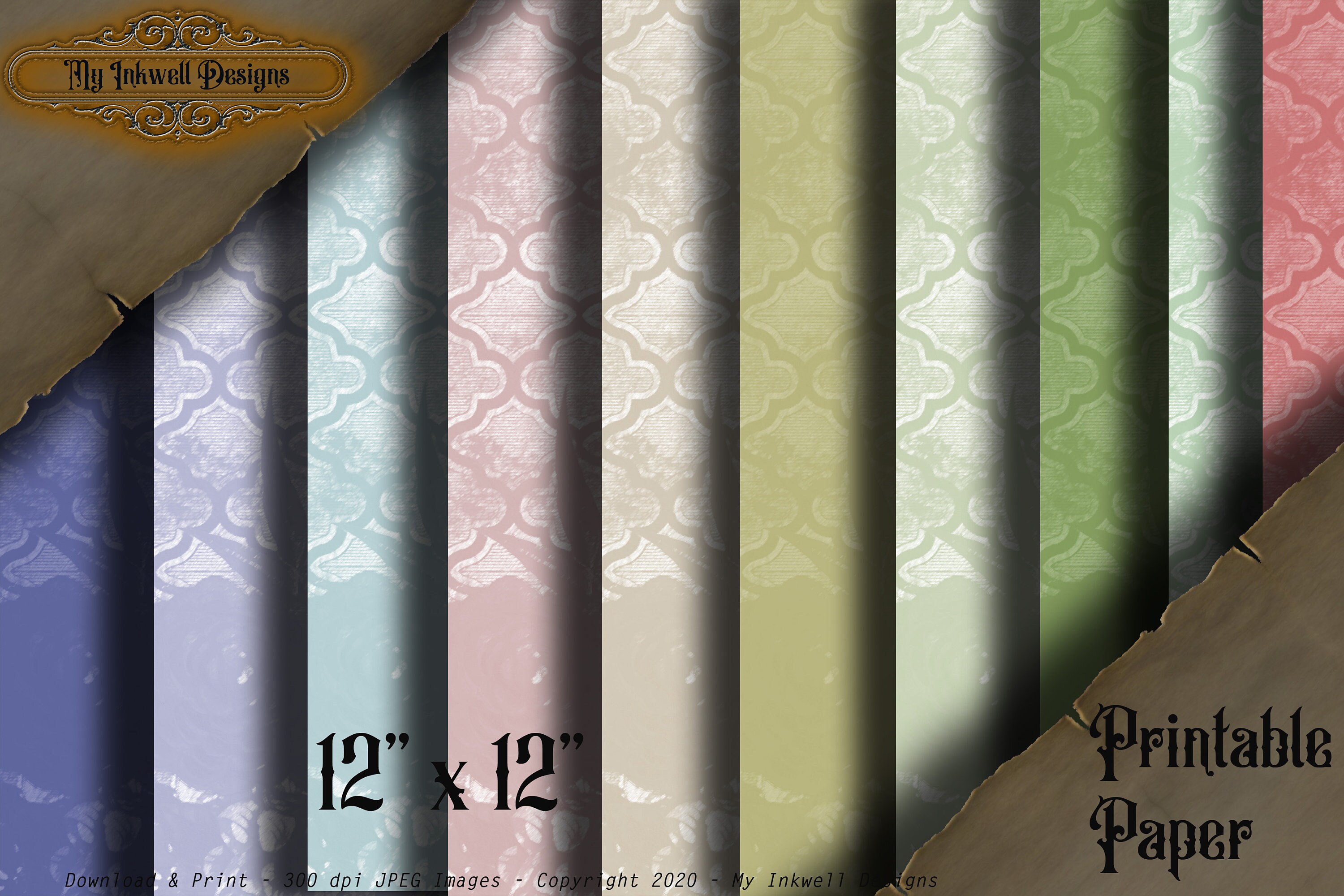 Scrapbooking Sheets Printable Paper Journal Paper 12 - Etsy