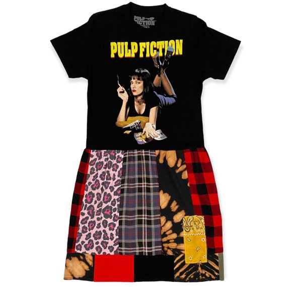 Custom Pulp Fiction Mia Wallace Patchwork Dress - Etsy