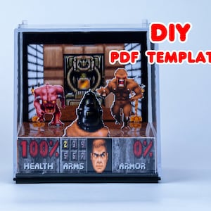 DOOM DIY Template Make Your Own 3D Game Cube Papercraft Diorama - Etsy