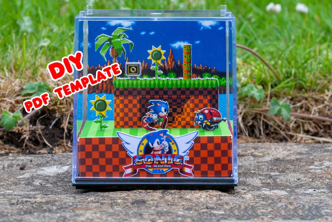 SONIC THE HEDGEHOG - Diy Template - Make Your Own 3D Game Cube ...