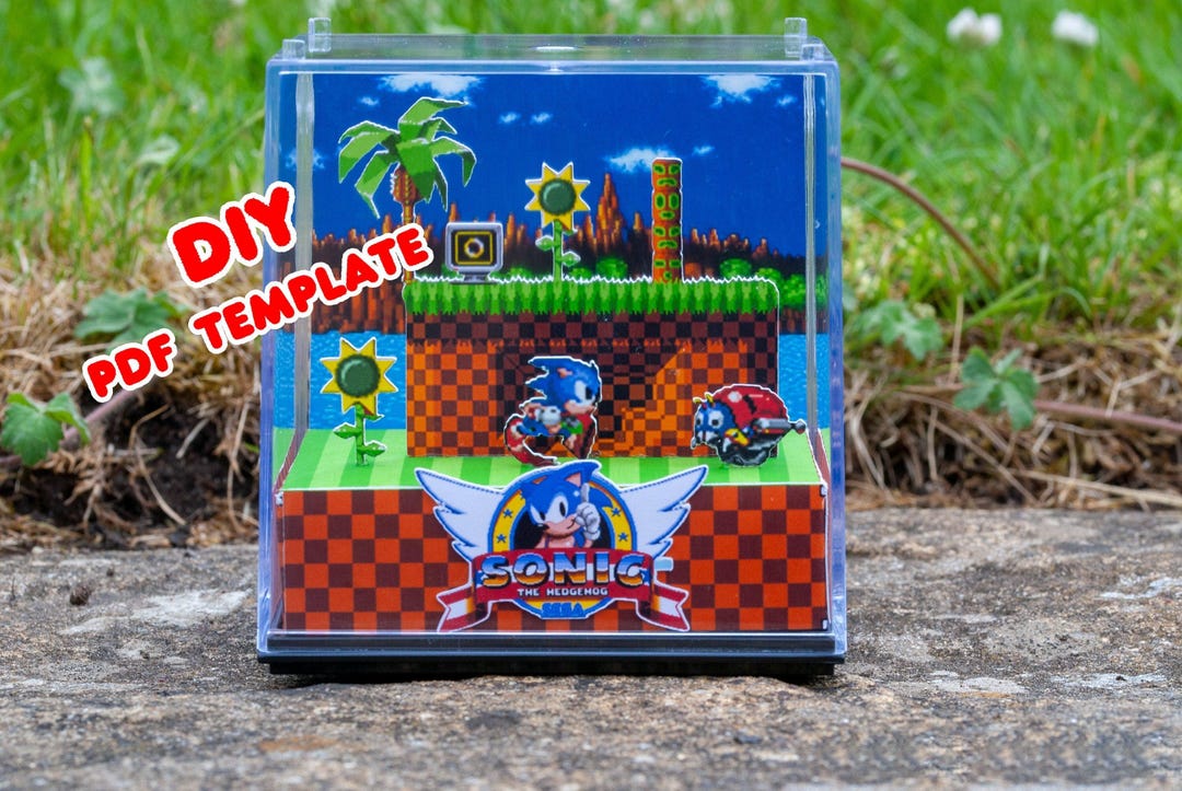 SONIC THE HEDGEHOG - Diy Template - Make Your Own 3D Game Cube ...