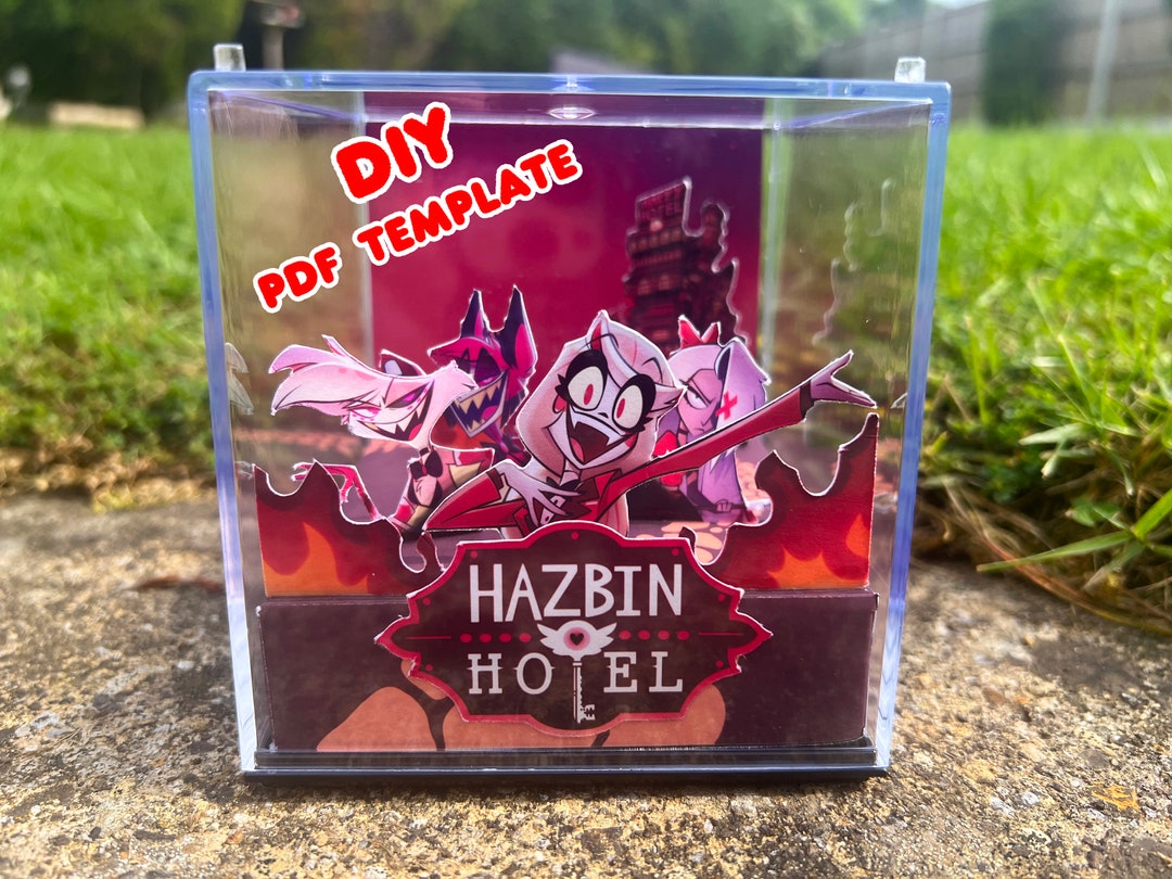 HAZBIN HOTEL DIY Template Make Your Own 3D Game Cube Papercraft Diorama ...