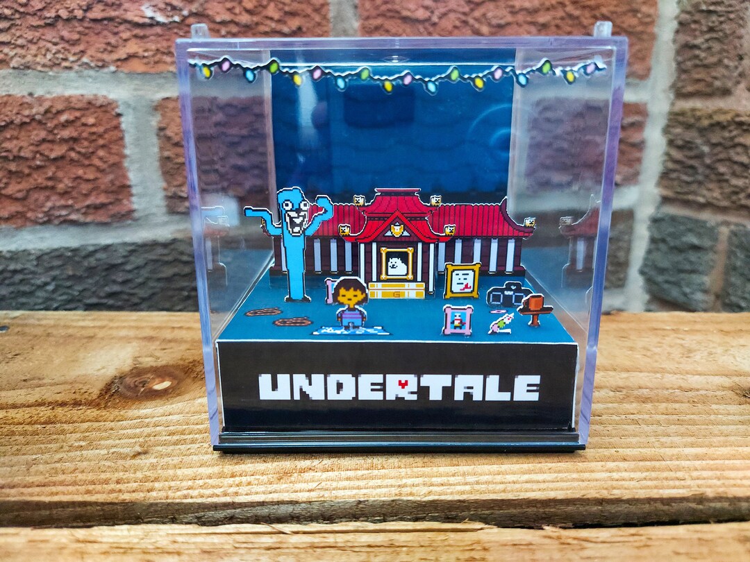 UNDERTALE Big Dog Shrine 3D Game Cube Diorama - Etsy UK