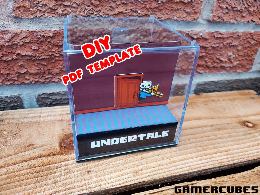 UNDERTALE Trumpet Sans DIY Template Make Your Own 3D Game Cube ...