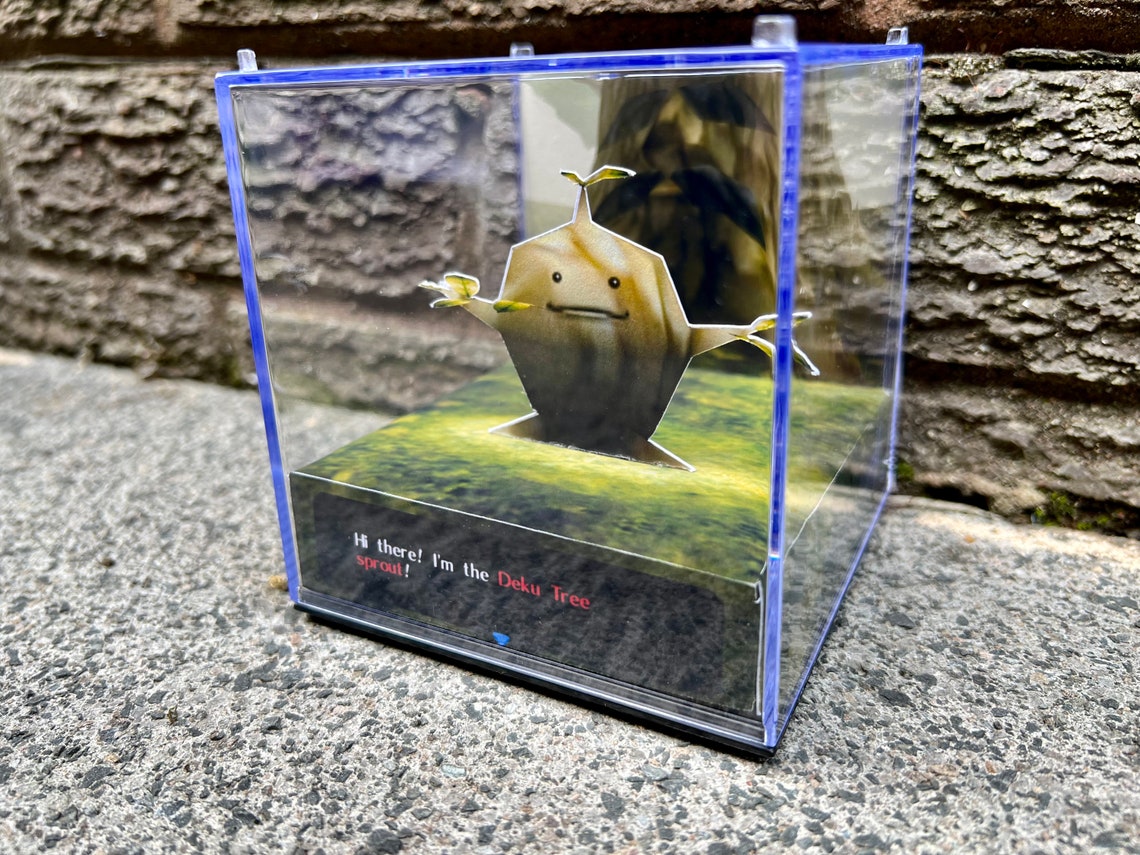 DEKU SPROUT Zelda Ocarina of Time 3D Game Cube Diorama - Etsy
