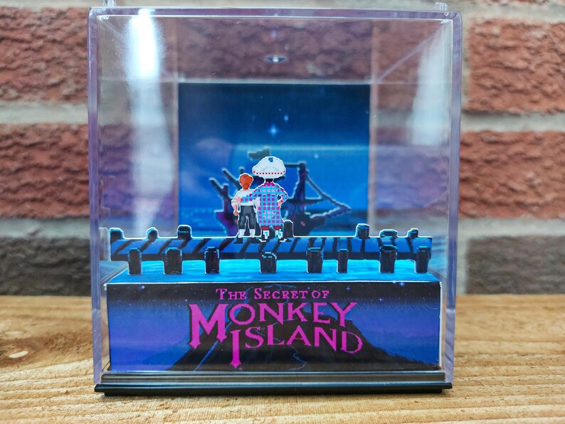 The Secret of MONKEY ISLAND 3D Game Cube Diorama - Etsy UK