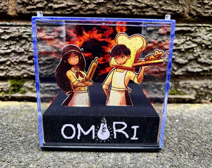 OMORI Friends Boss Battle 3D Cube Diorama | Aubrey, Kel and Hero Battle ...