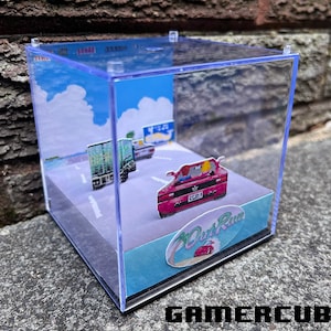 Outrun DIY Template Make Your Own 3D Game Cube Papercraft Diorama ...