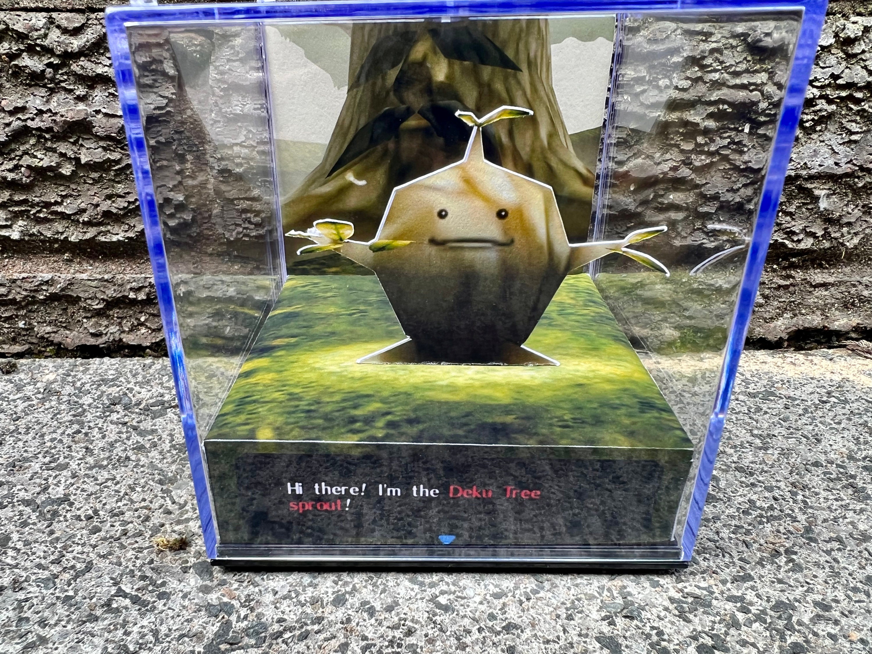DEKU SPROUT Zelda Ocarina of Time 3D Game Cube Diorama - Etsy