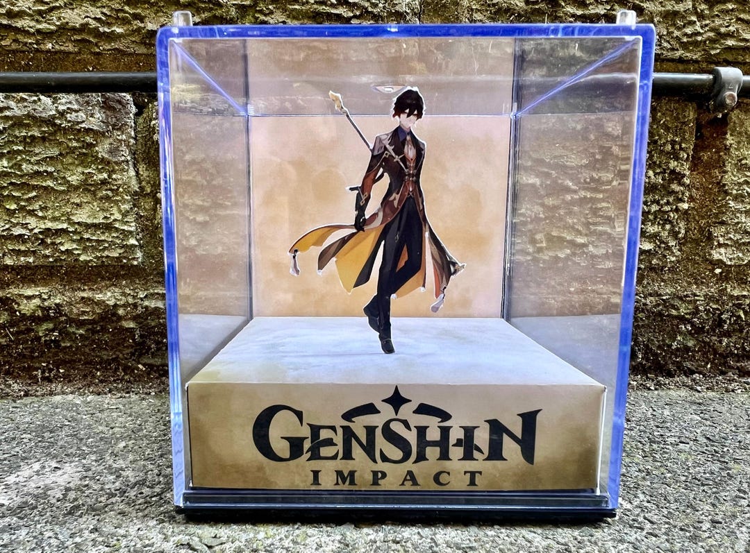 GENSHIN IMPACT Zhongli 3D Game Cube Diorama - Etsy