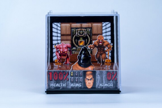 DOOM 3D Game Cube Diorama | Etsy