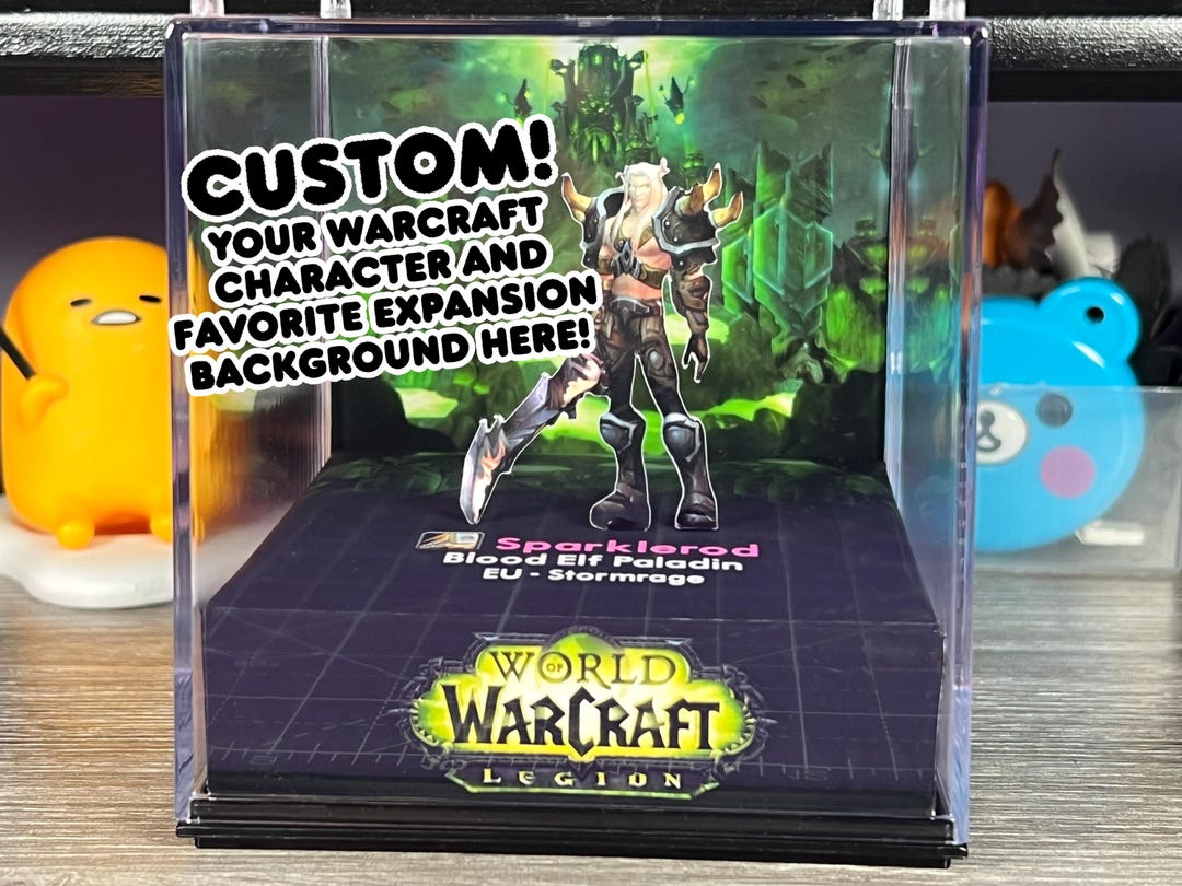World of Warcraft CUSTOM CHARACTER Diorama - Wow Diorama - 3D Game Cube ...