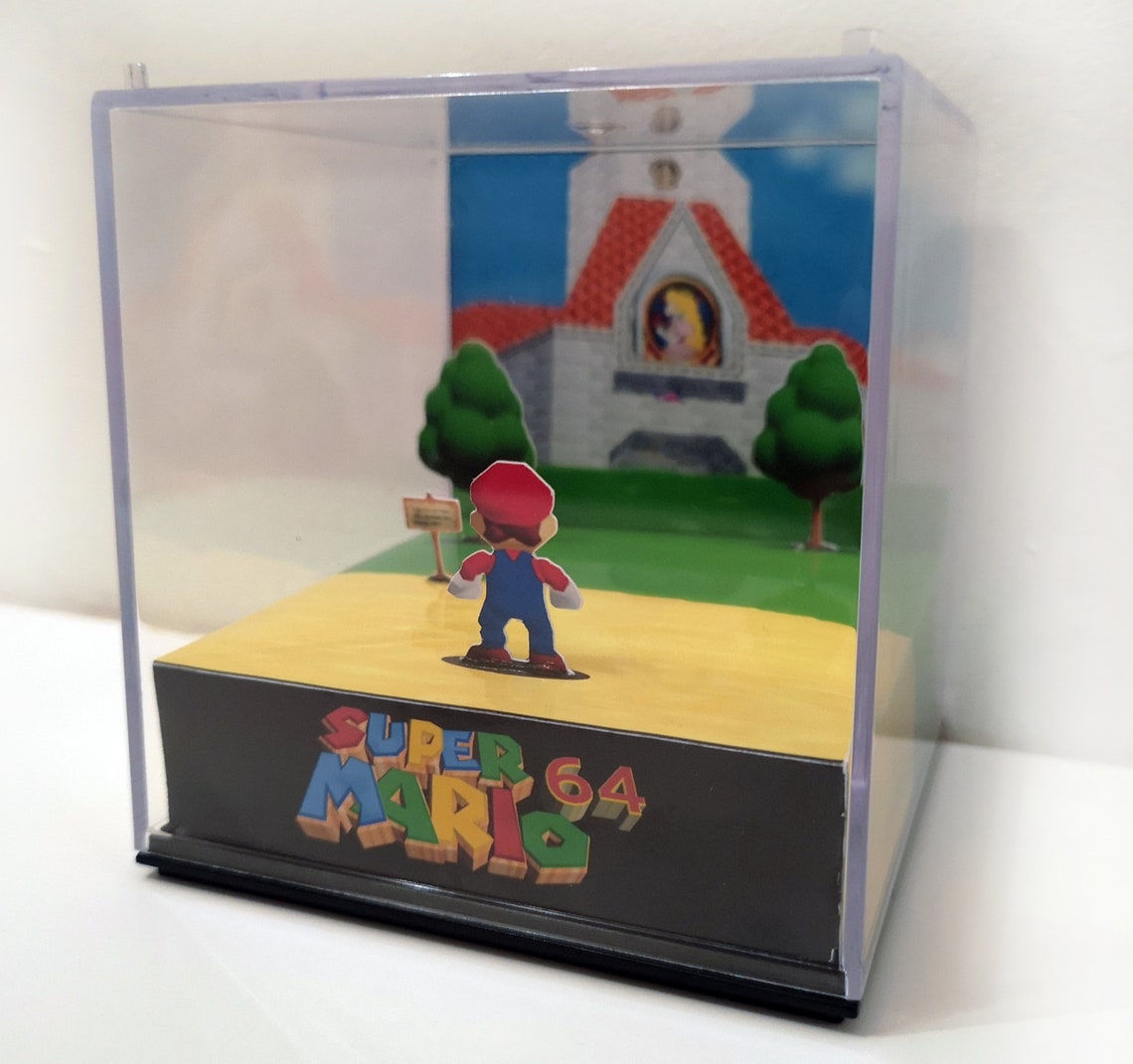 SUPER MARIO 64 3D Game Cube Diorama | Etsy UK