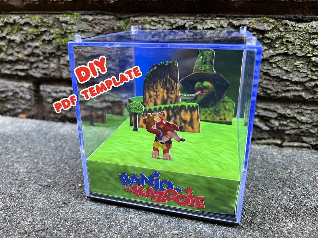 Banjo Kazooie - DIY Template - Make Your Own 3D Game Cube Papercraft ...