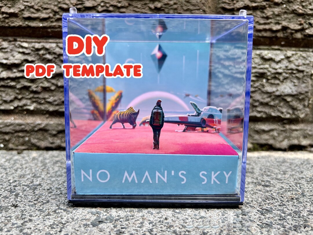 NO MAN'S SKY Diy Template Make Your Own 3D Game Cube Papercraft Diorama ...
