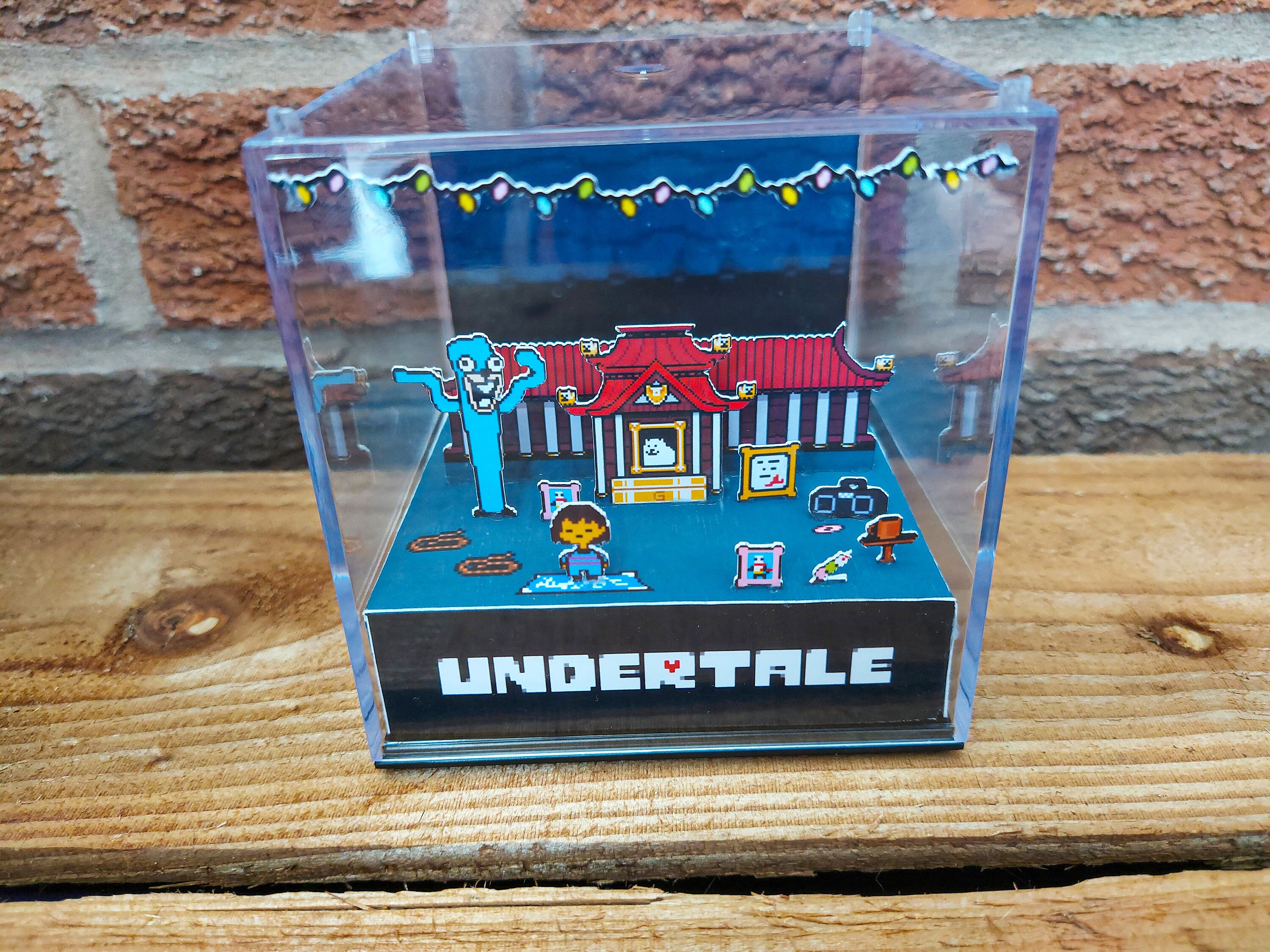 UNDERTALE Big Dog Shrine 3D Game Cube Diorama | Etsy